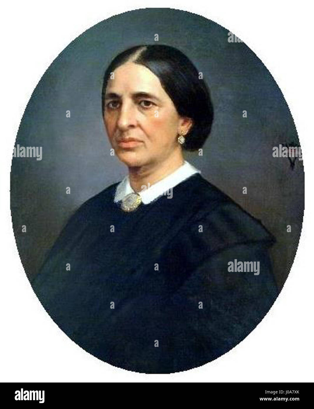 This portrait depicts the Marquesa de Valença, a prominent figure in ...