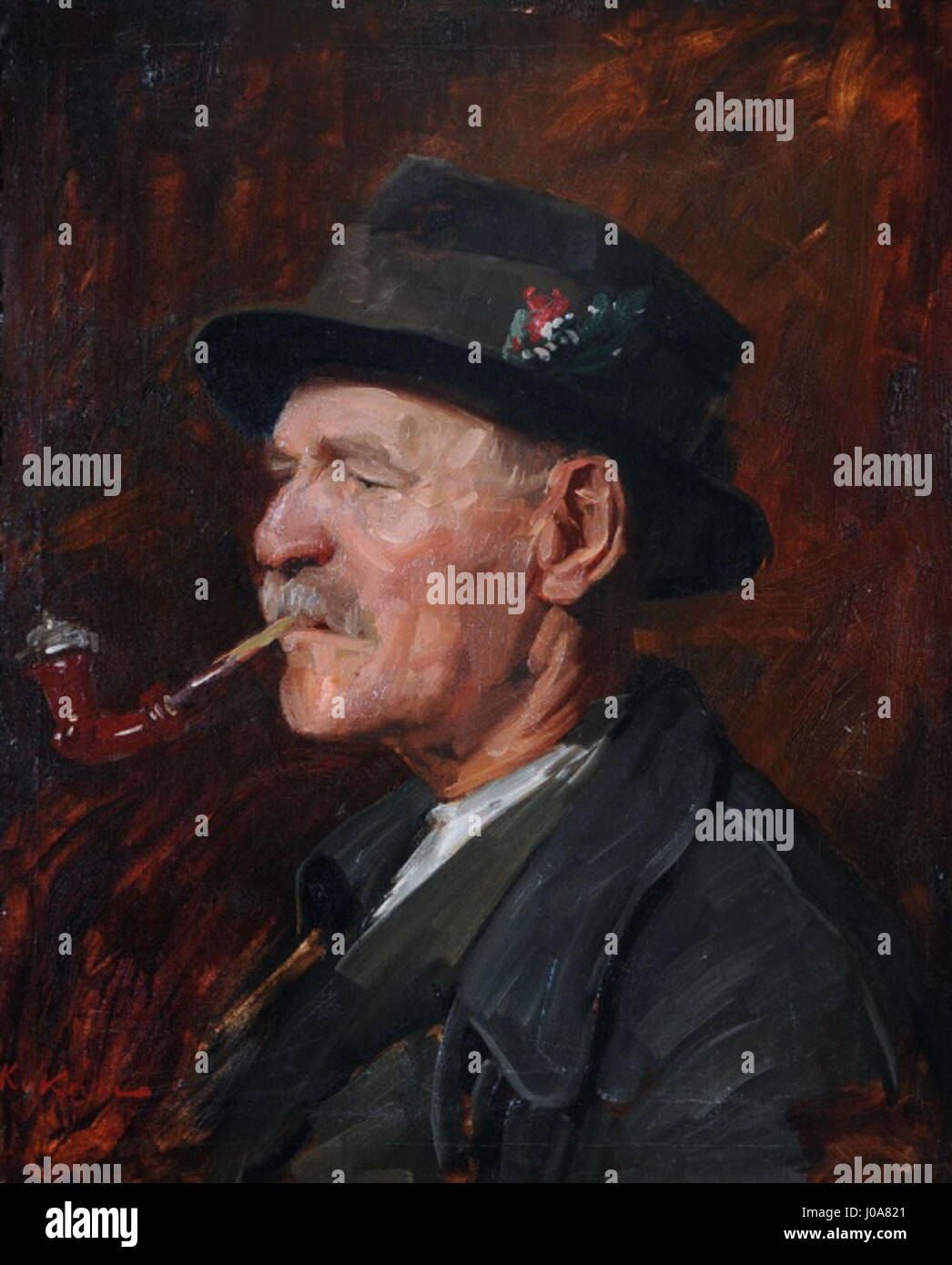 Kukán Piping Man Stock Photo - Alamy