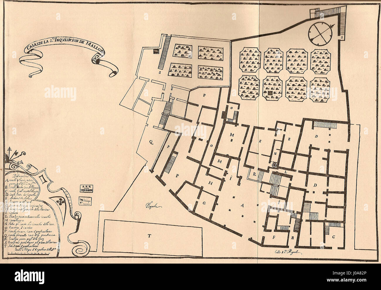 The 'Plânol de la Inquisició de Mallorca' is a map of the Inquisition ...