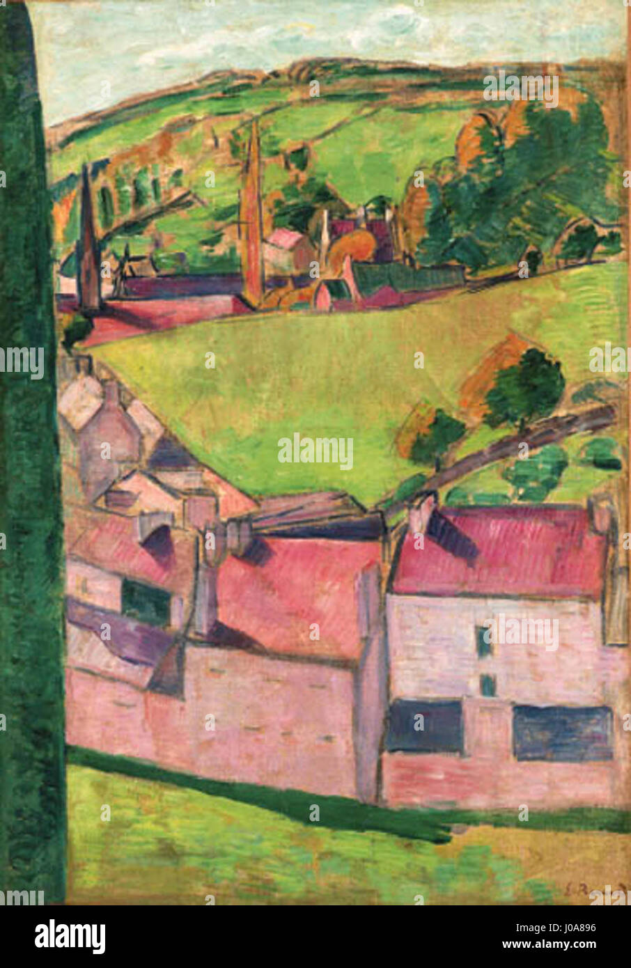 Émile Bernard’s 'Vue de Pont-Aven' (View of Pont-Aven) from 1888 ...