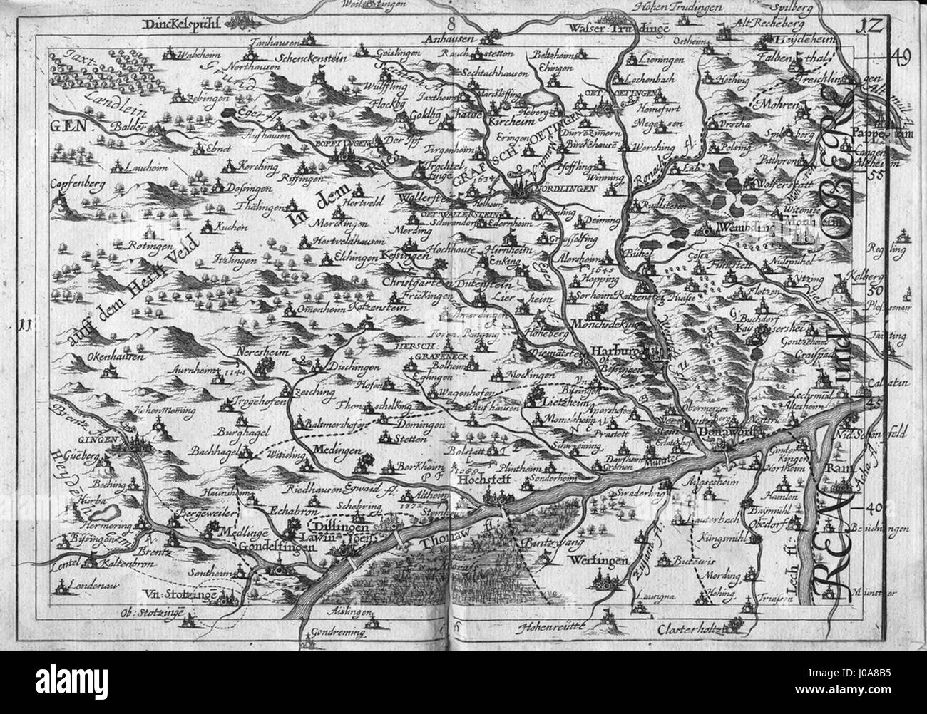 The work by Georg Bodenehr titled 'Schwaben 12' depicts a detailed map ...