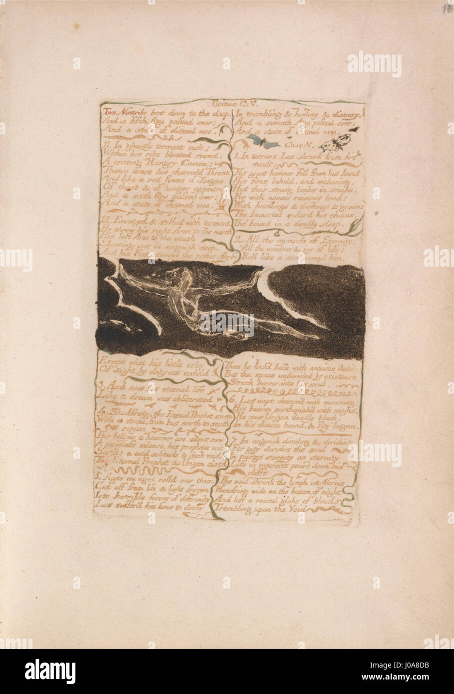 William Blake - The First Book of Urizen, Plate 16, Two Nostrils Bent ...