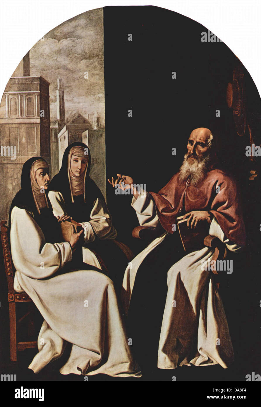 This painting by Francisco de Zurbarán captures religious figures in a ...