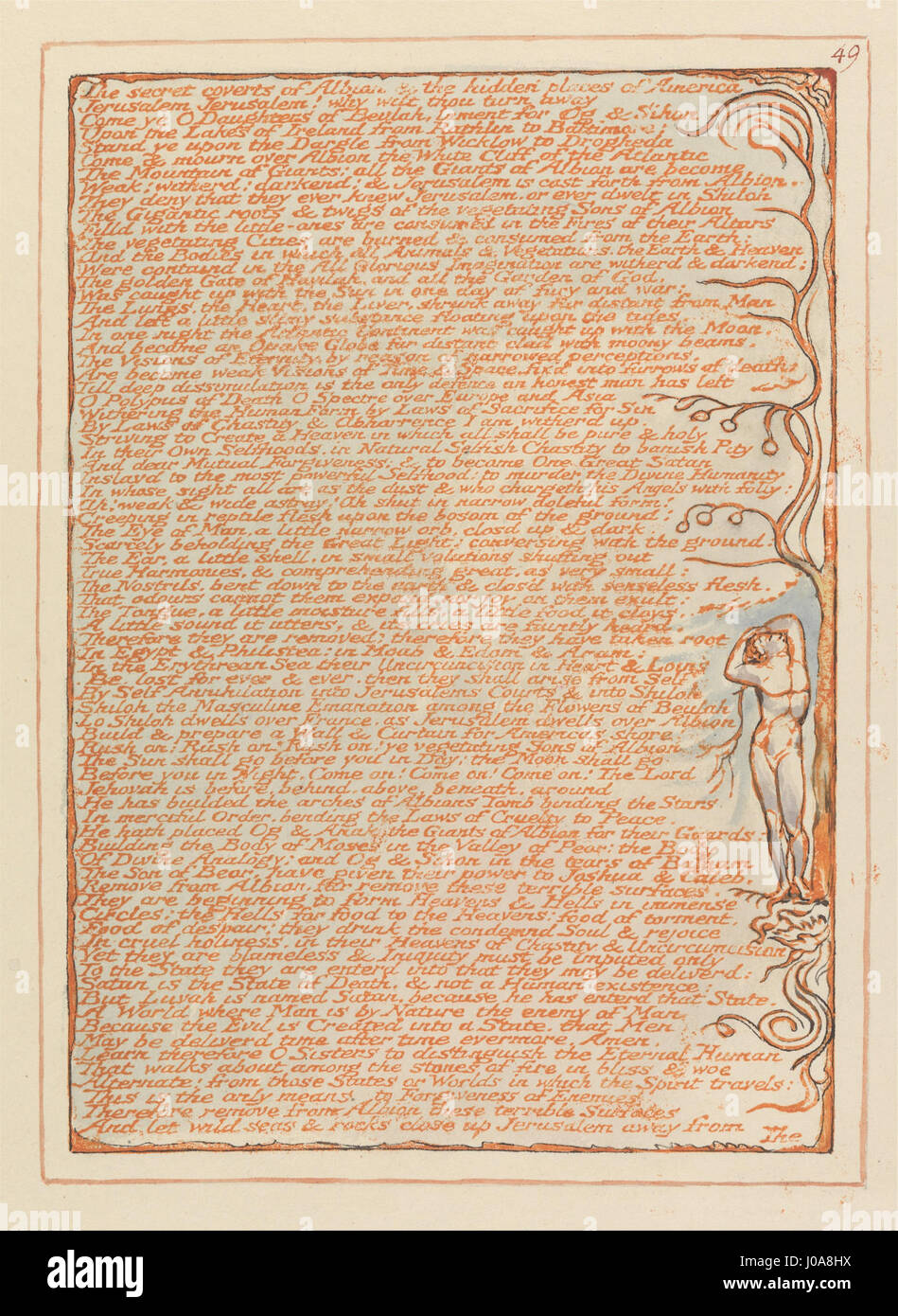 'Jerusalem, Plate 49: The Secret Coverts of Albion' by William Blake is ...