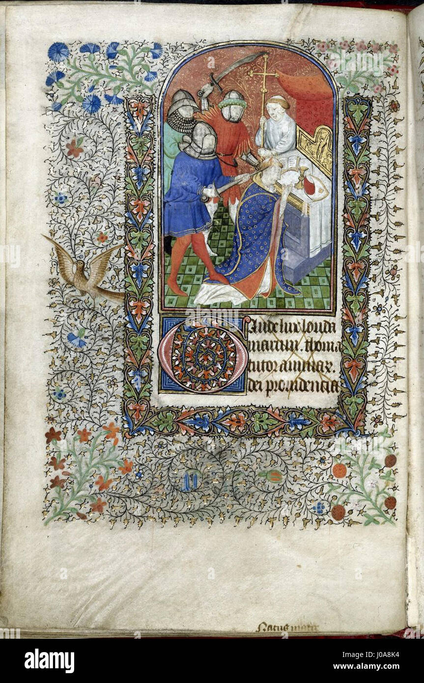 The *Book of Hours* (Use of Sarum) is a medieval manuscript created ...