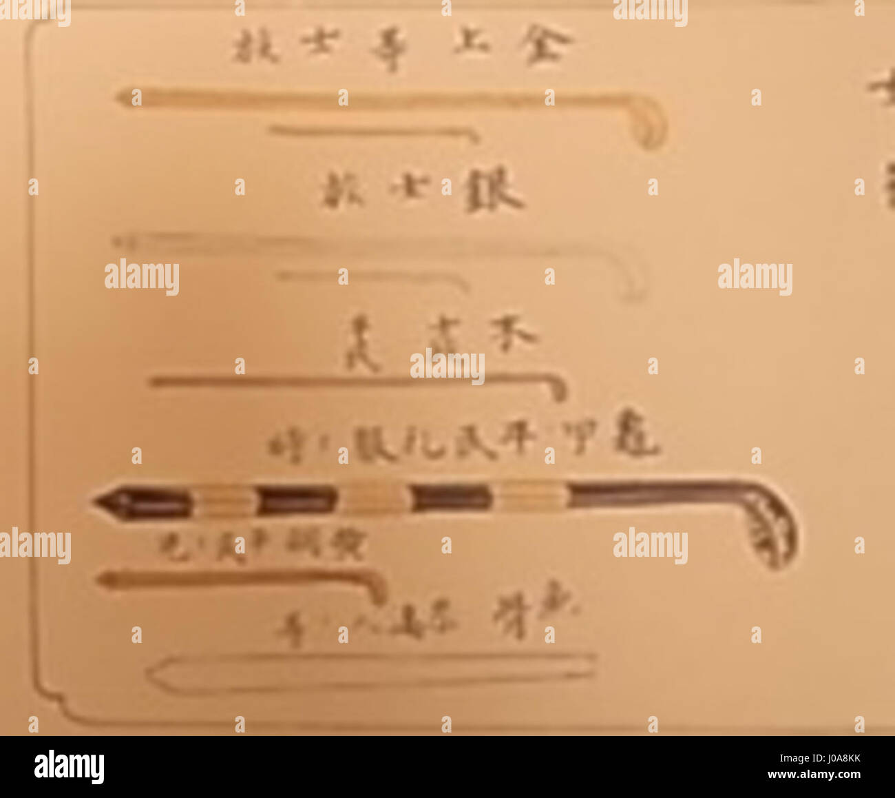 This artwork represents an ancient calligraphic manuscript, likely from ...