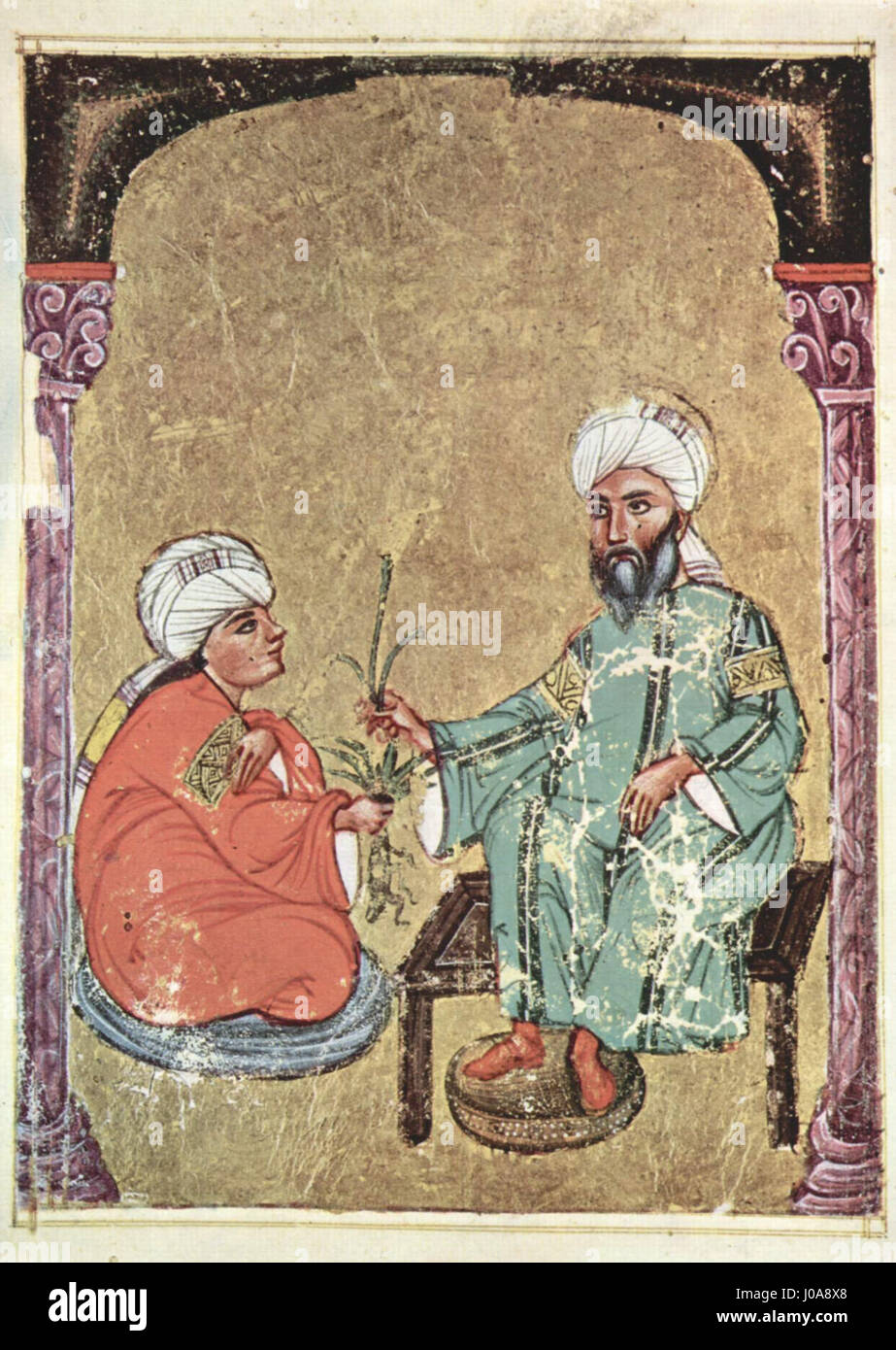 This painting, attributed to an anonymous Arab artist, is from the ...