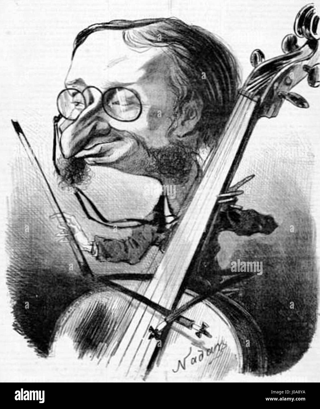 This portrait of Jacques Offenbach by Édouard Riou and Nadar captures ...