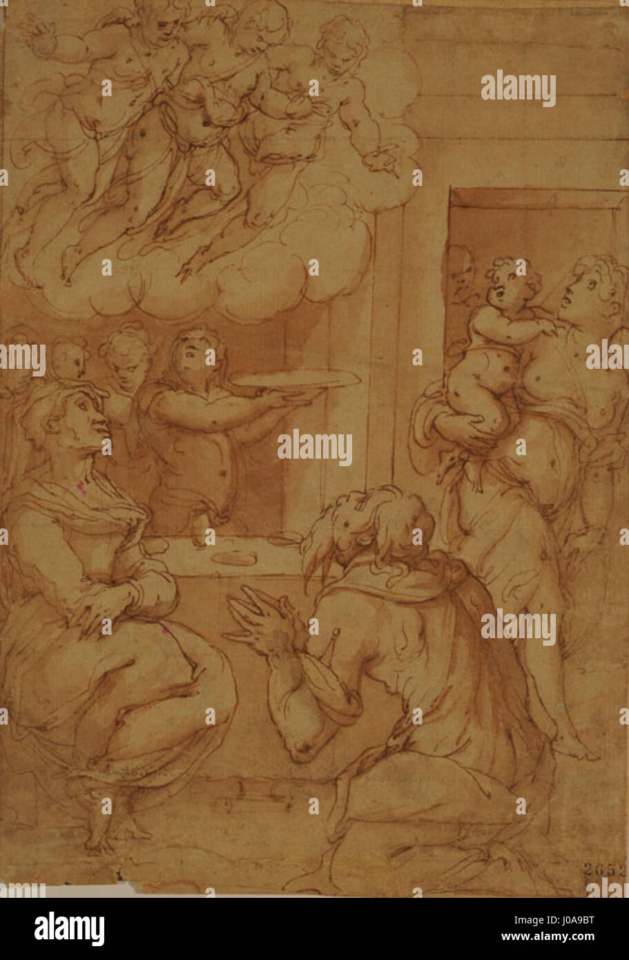 'Los tres ángeles apareciendo a la familia de Abraham' by Giorgio ...