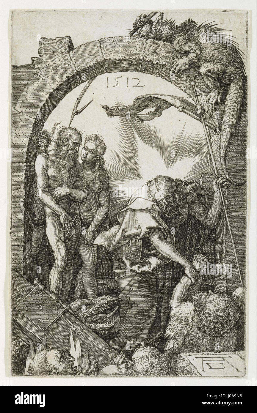 'Christ in Limbo' by Albrecht Dürer is a woodcut from the early 16th ...