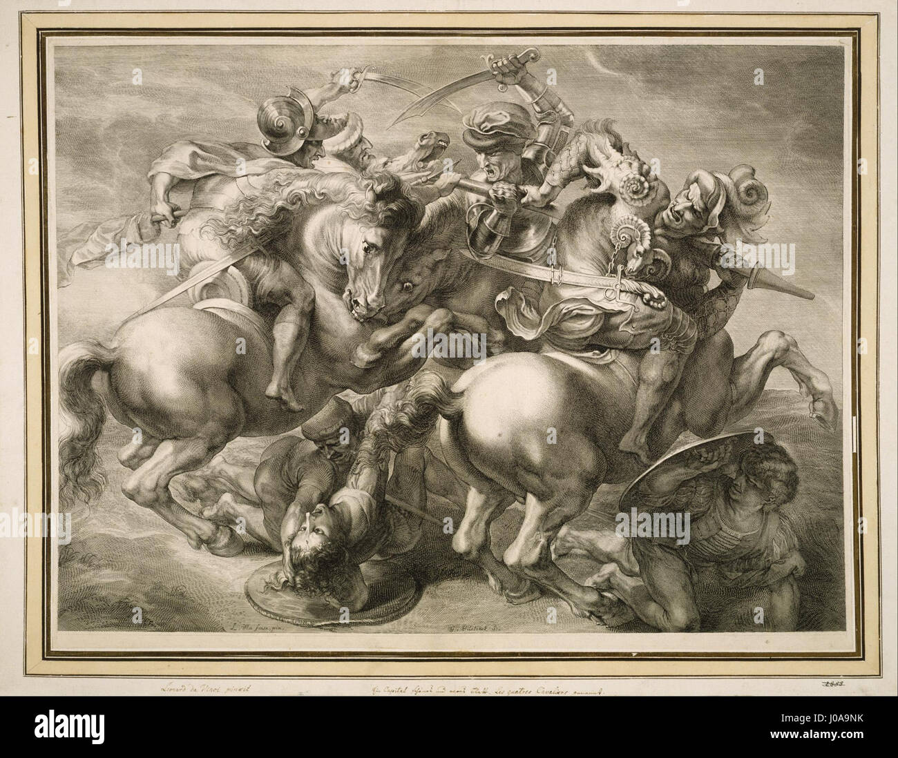 This engraving by Gérard Edelinck is based on the famous 'Battle of ...