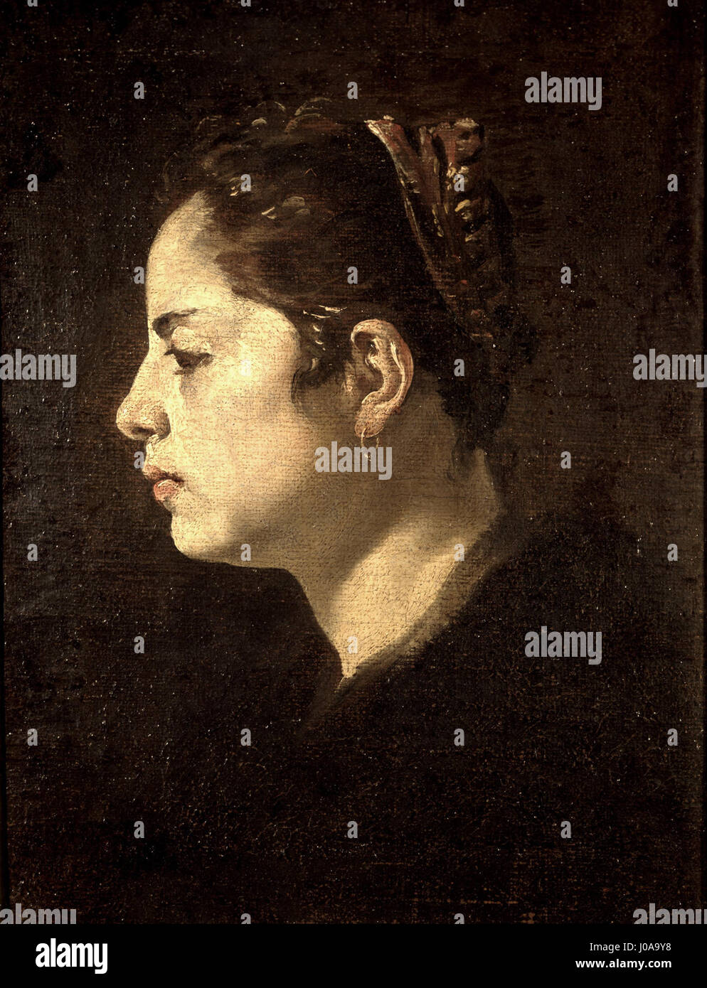 Silva Velázquez, Diego de - Head of a girl Stock Photo - Alamy
