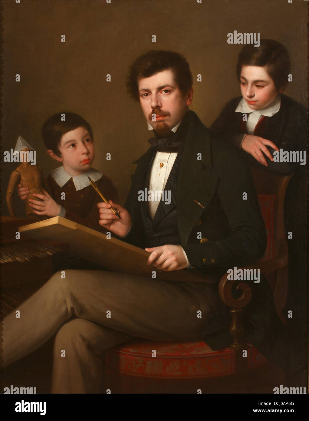 This self-portrait by Antonio Mª Esquivel features the artist with his ...