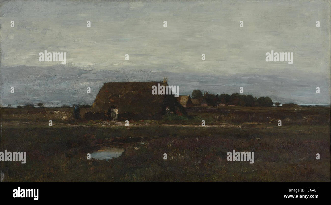 László Pál’s 'A falu szélén' (1877) depicts a Hungarian rural scene ...