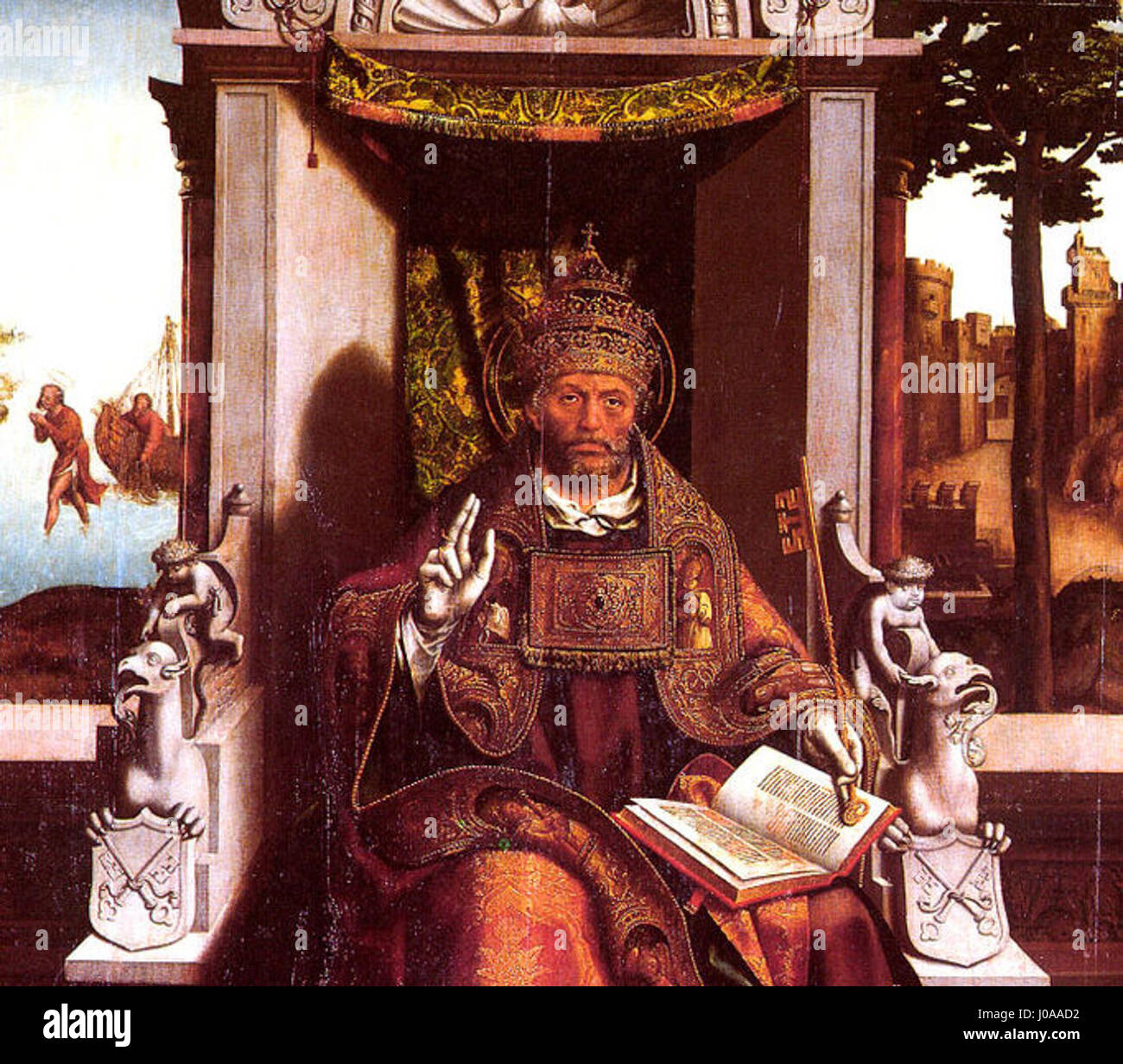 'Saint Peter' by Grão Vasco is a Renaissance painting depicting the ...