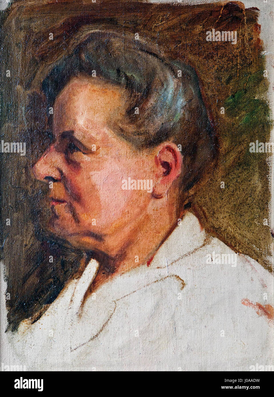 Mednyánszky’s 'Portrait of a Woman' captures the solemn expression and ...
