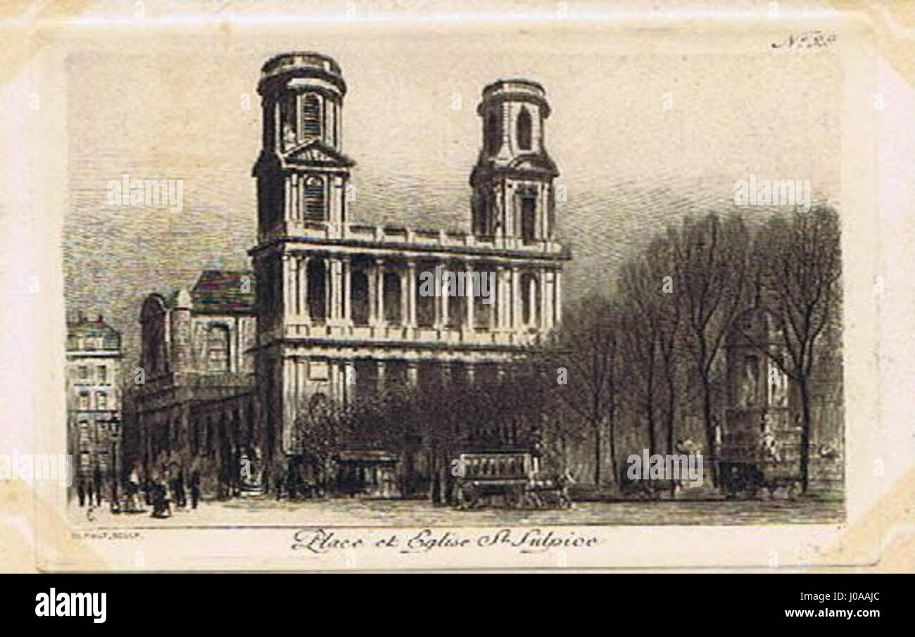 This piece by CH Pinet showcases a view of the Place and Église Saint ...