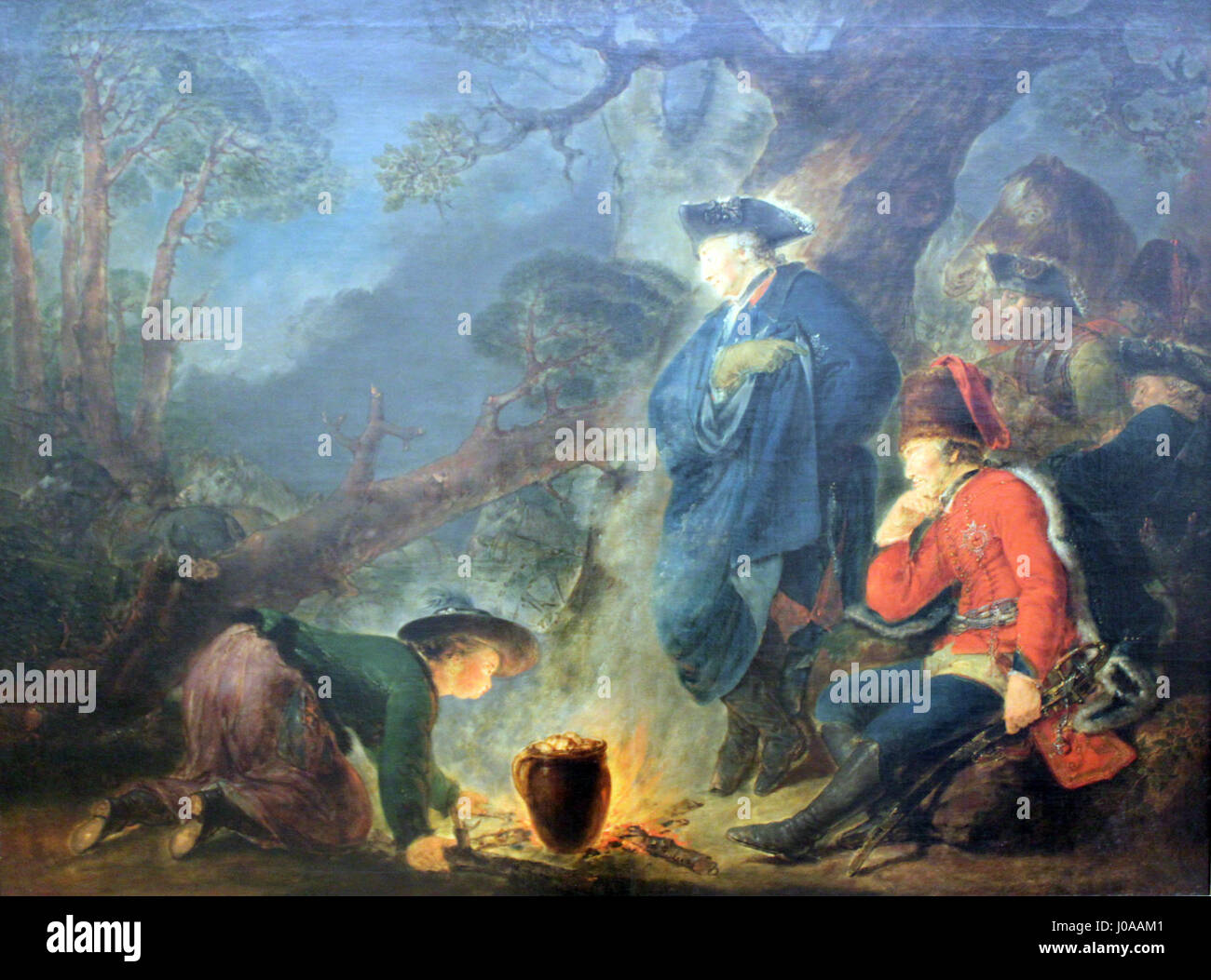 This 1791 painting depicts Frederick the Great before the Battle of ...