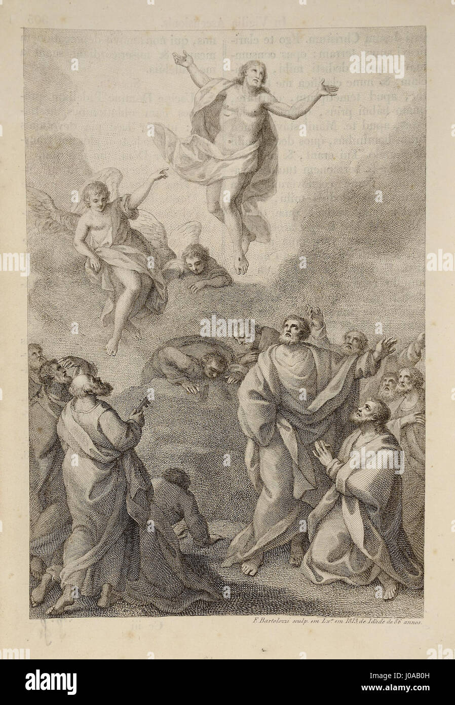 Francesco Bartolozzi's engraving 'Ascențio' for the Roman Missal ...