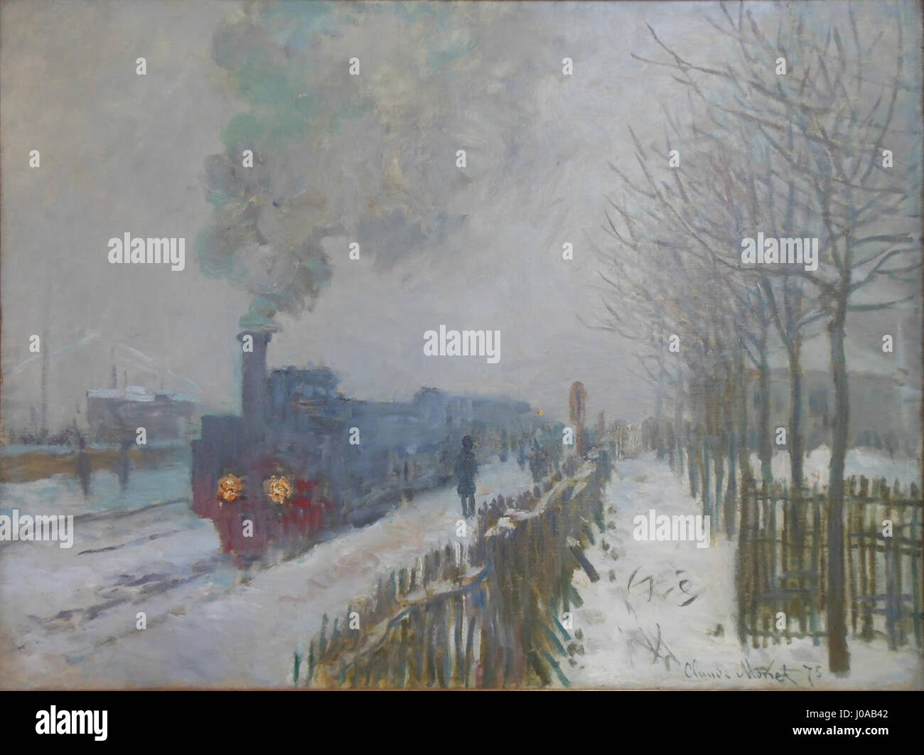 'Train in the Snow' (1875) by Claude Monet is an impressionist painting ...