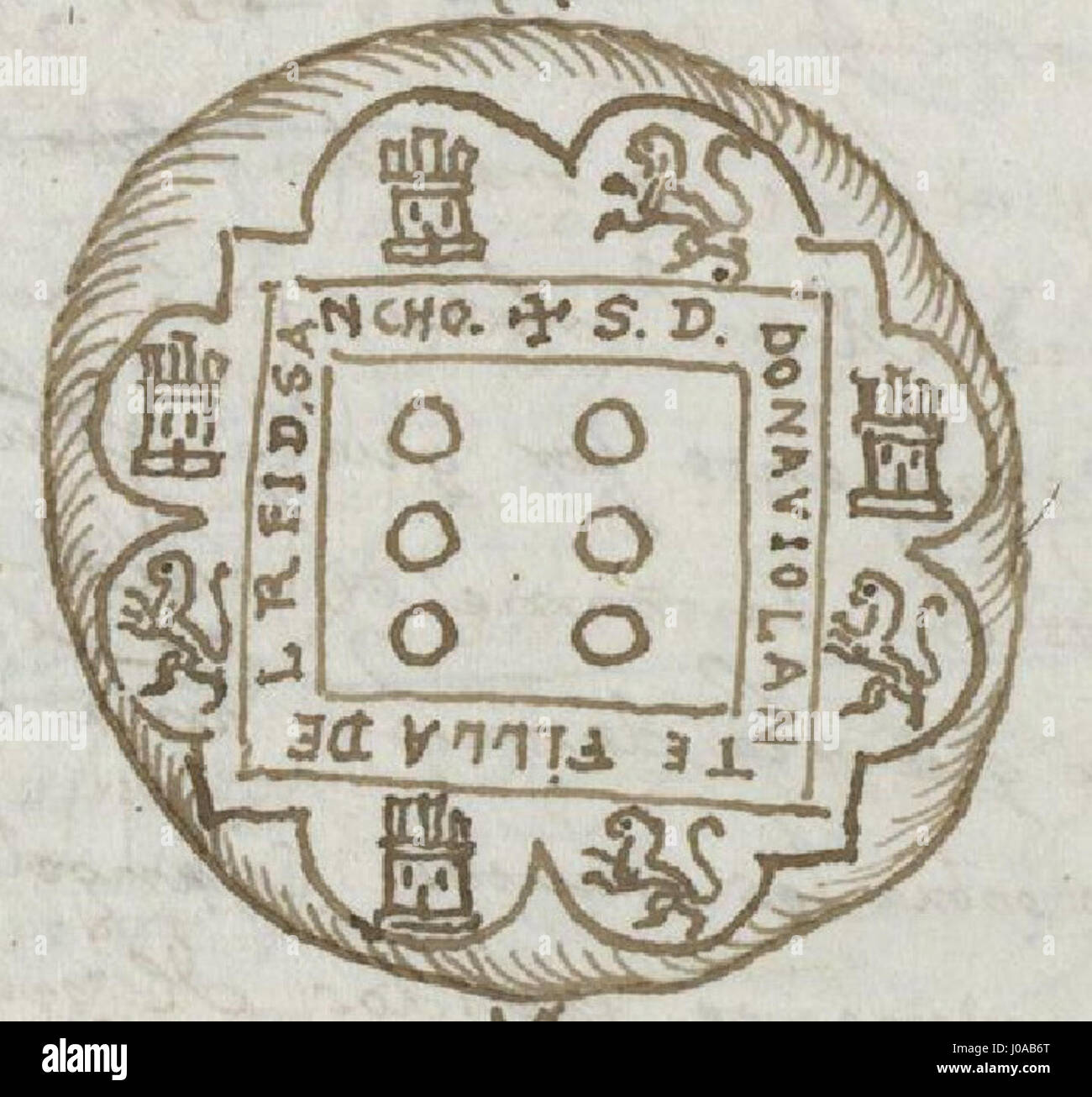 The seal of Violante Sánchez de Castilla represents medieval Spanish ...