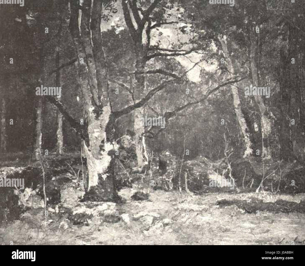 Paál László's 1870 painting 'Erdorészlet' (Forest Detail) showcases a ...