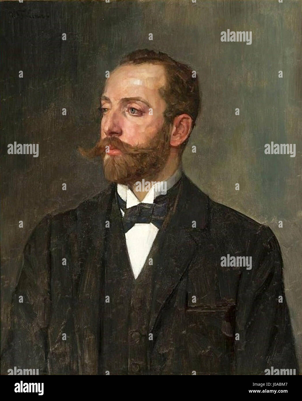 'Portrait of a Man' by Trübner features a solemn figure captured with a ...