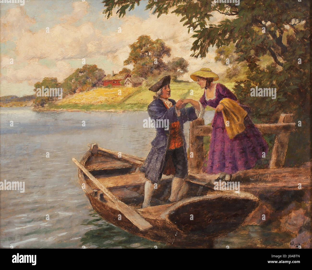 'Bättur' by Swedish artist Emil Åberg is a vivid landscape depicting a ...