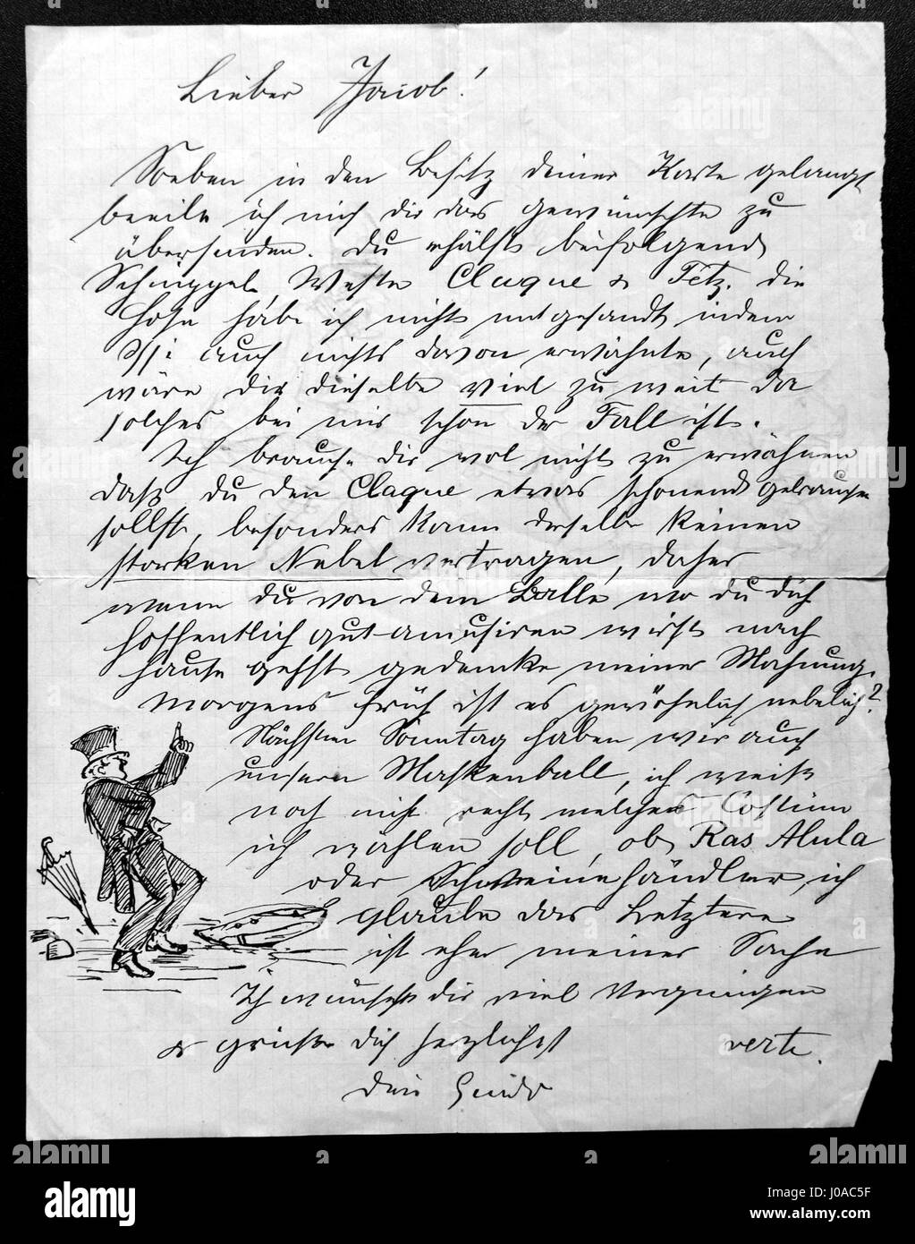 This undated letter by Guido Oppenheim, a prominent 19th-century artist ...