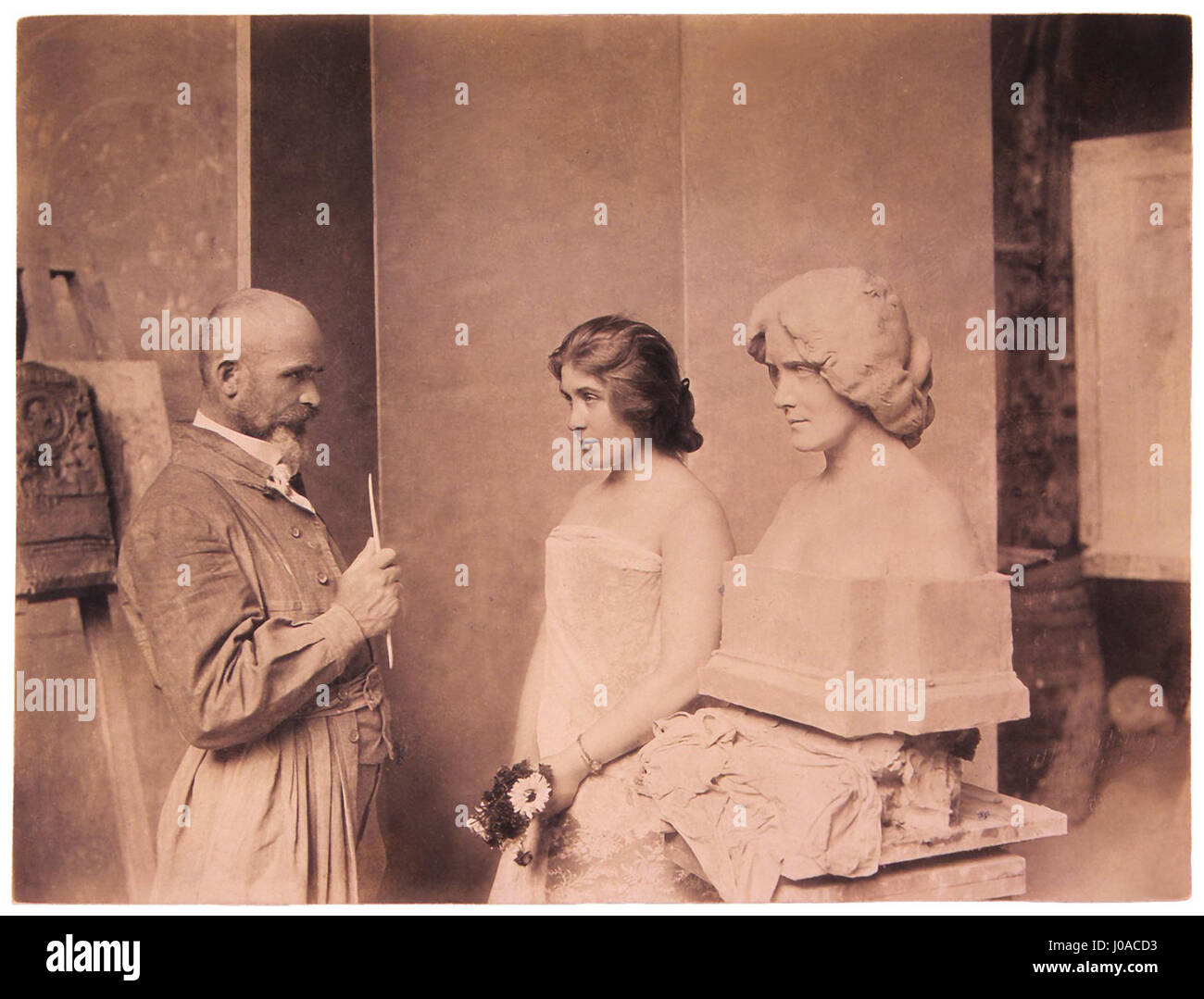 Stróbl Alajos’s sculpture 'Márkus Emília' is a finely crafted piece ...