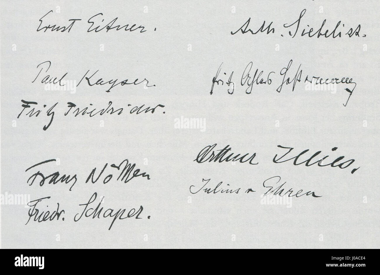 The 'Autogramme' series, part of the Hamburgischer Künstlerclub 1897 ...
