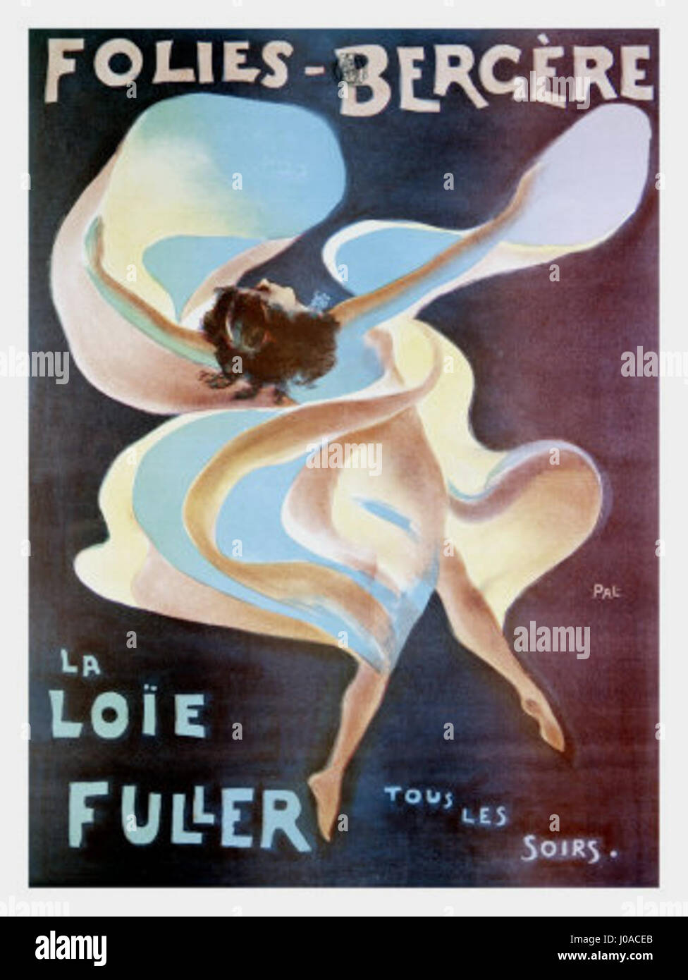 The 'Affiche Folies Bergère Loïe Fuller' poster promotes Loïe Fuller's ...