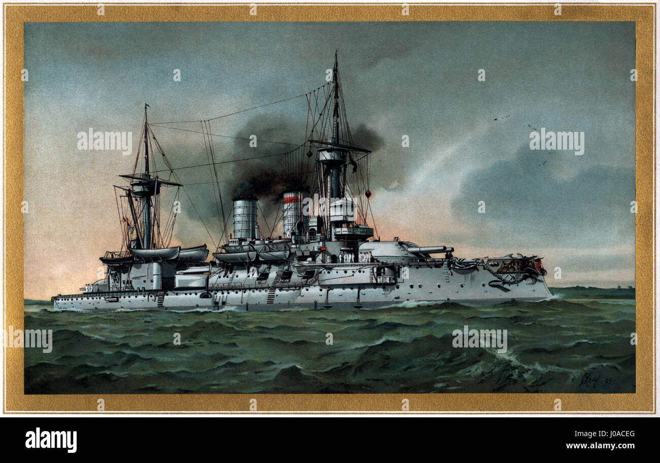 The ship 'S.M. Linienschiff Kurfürst Friedrich Wilhelm' underwent a ...