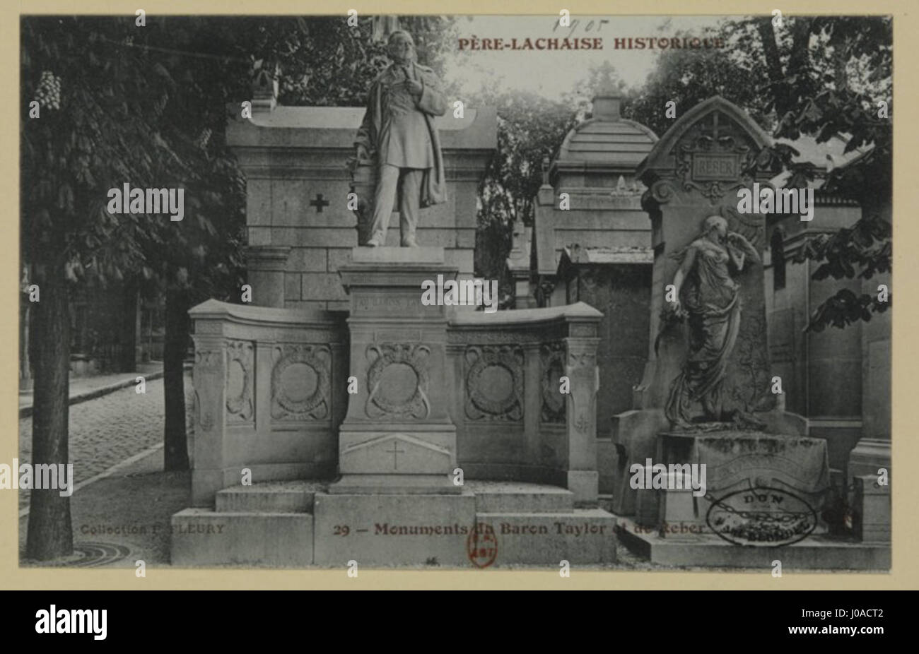 The tombs of Isidore Taylor and Napoléon Henri Reber at Père-Lachaise ...