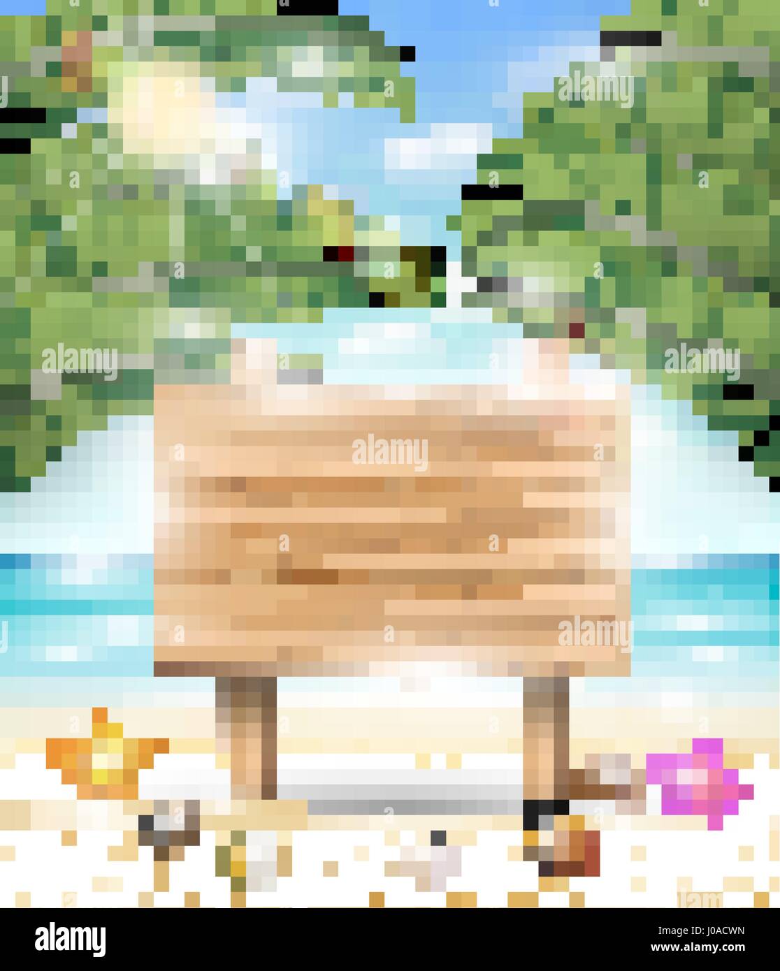 Summer beach sea panorama Stock Vector Images - Alamy