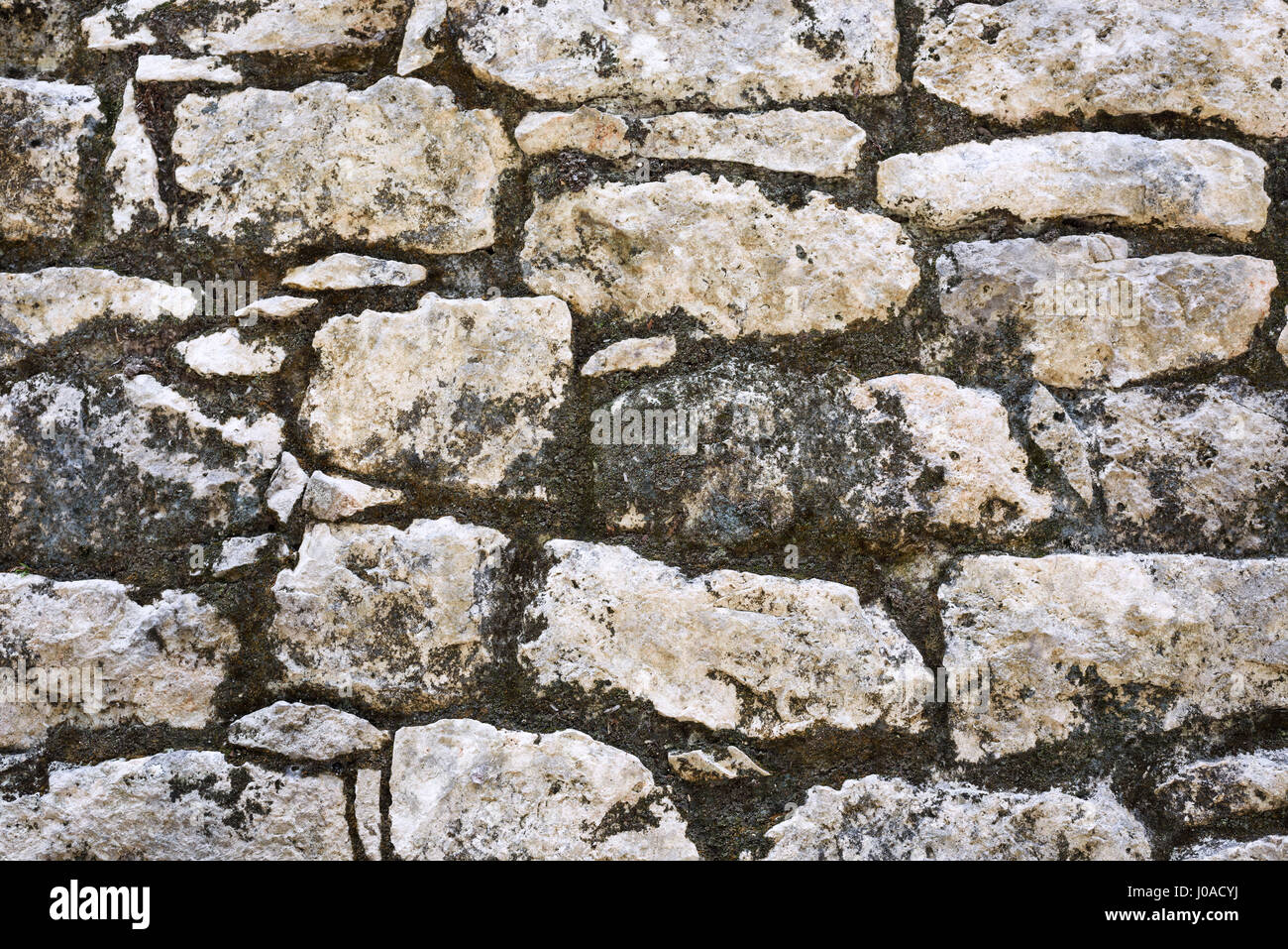 closeup of ancient stone wall texture of Mayan Coba Ruins, Mexico Stock ...