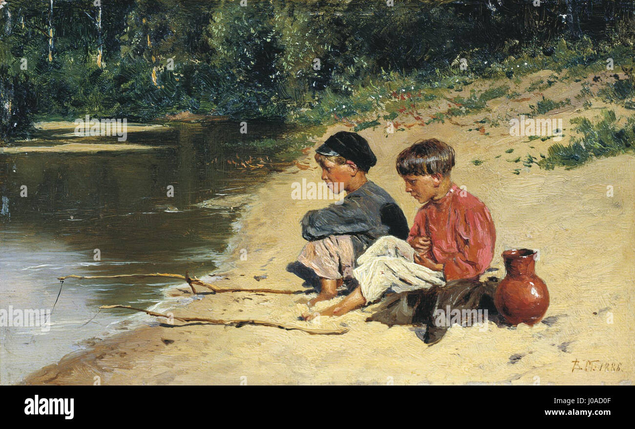 This work, 'Rhythm and Form' by S. P. Dobranksy, painted in 1886 ...