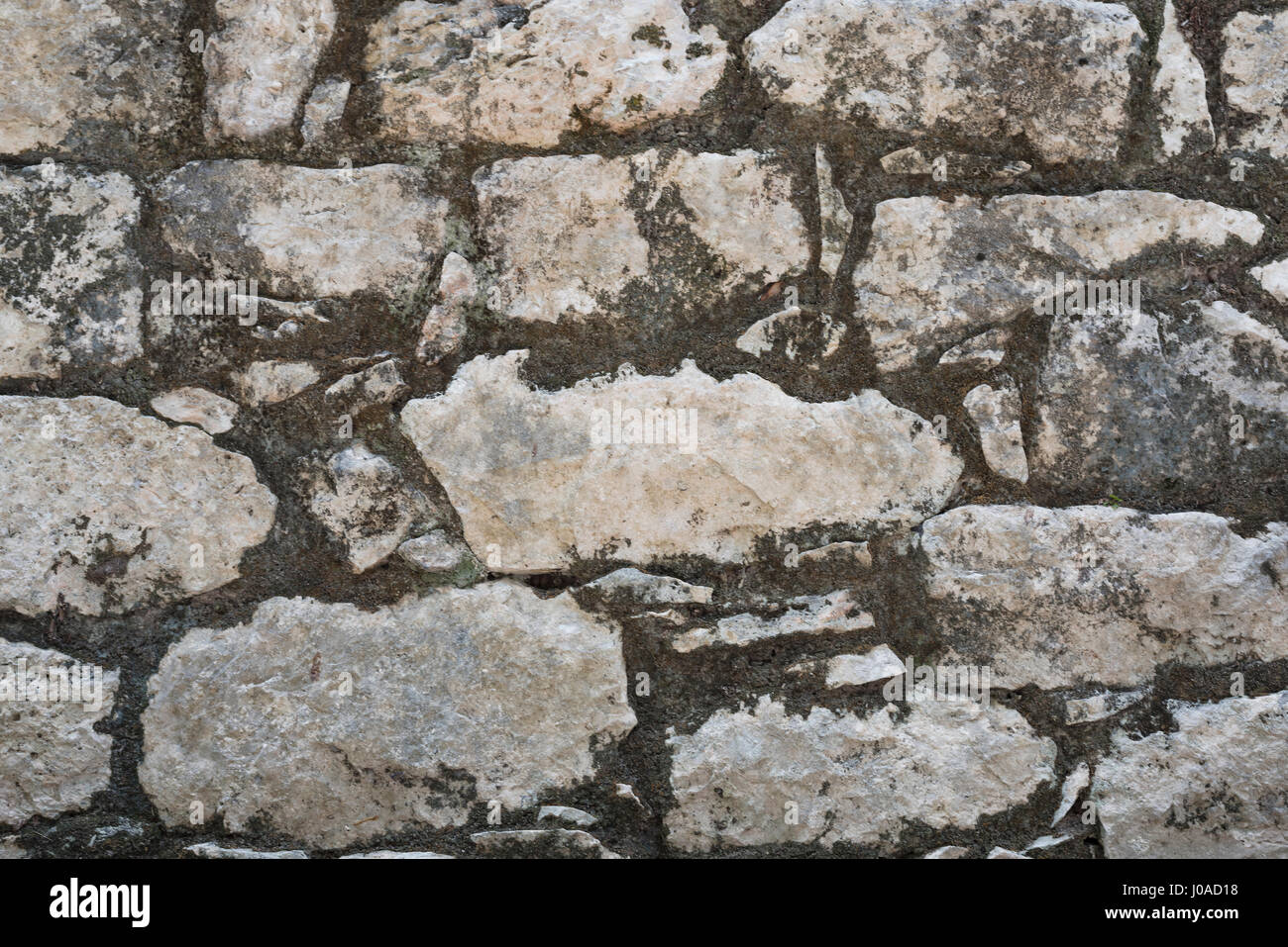 closeup of ancient stone wall texture of Mayan Coba Ruins, Mexico Stock ...
