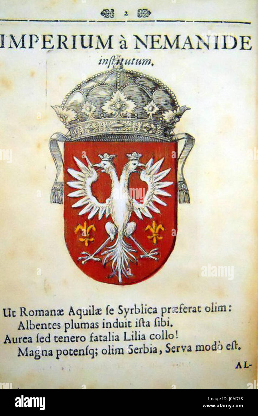 The 'Nemanjic dynasty' by Pavao Ritter Vitezovic illustrates the ...