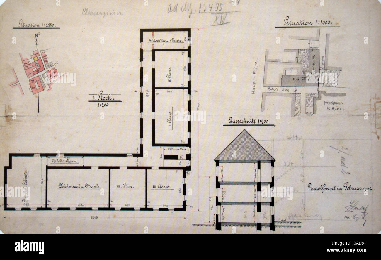 This architectural sketch, 'Nacrt drugog nadstropja', depicts the ...