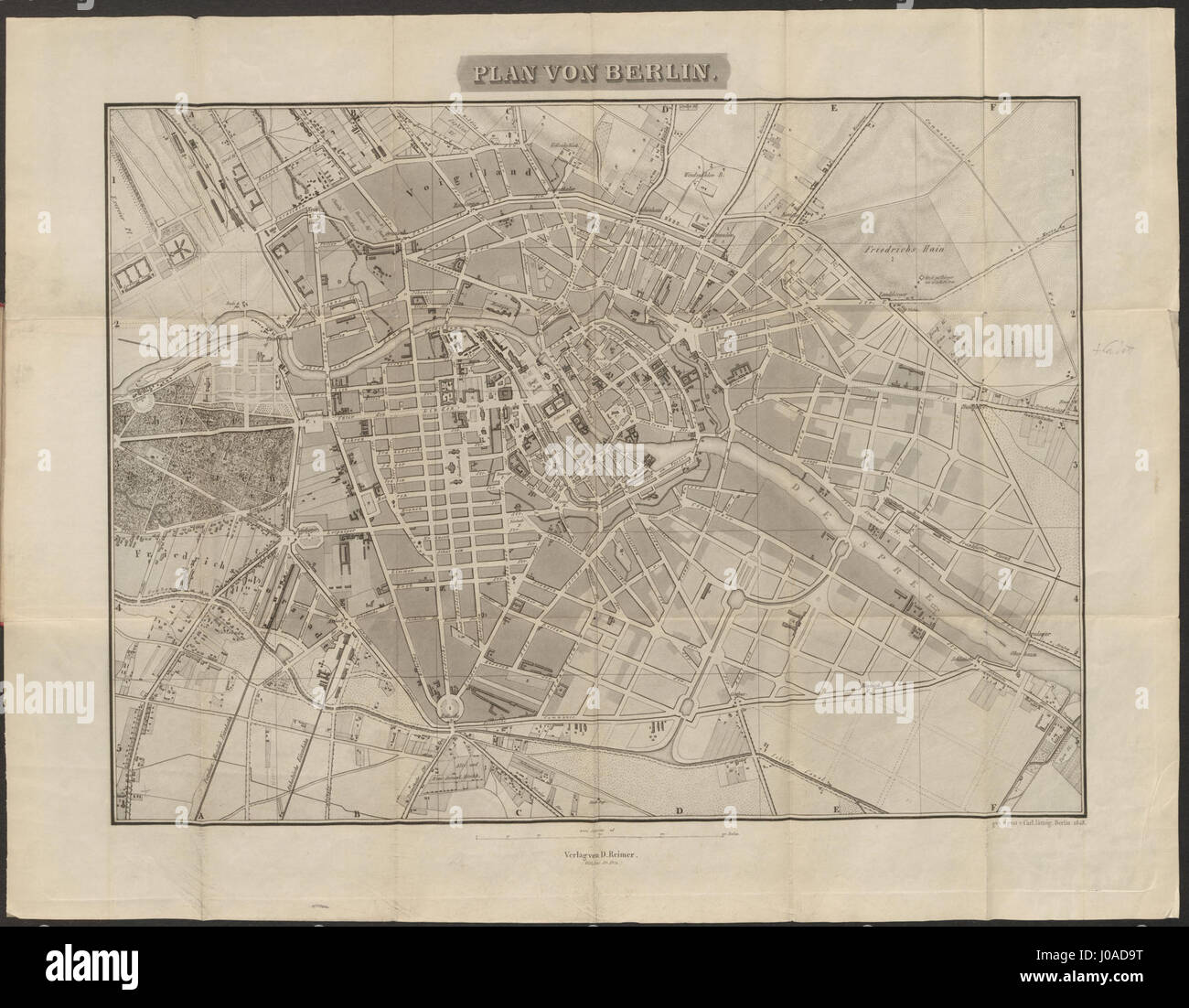 'Jättnig Plan von Berlin' from 1848 is a historical map detailing the ...