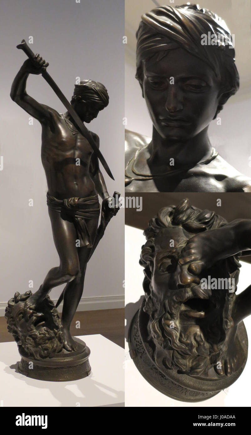 'David the Conqueror' by Antonin Mercié, painted around 1889, depicts ...