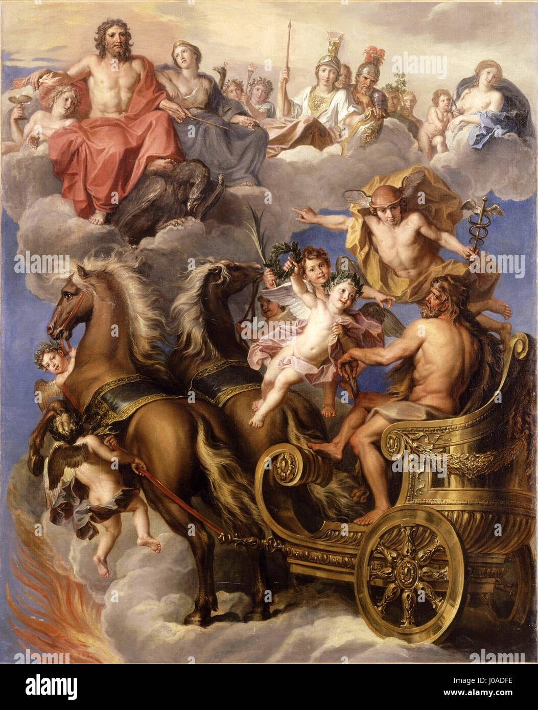 Noël Coypel’s 1700 painting 'The Apotheosis of Hercules' depicts the ...
