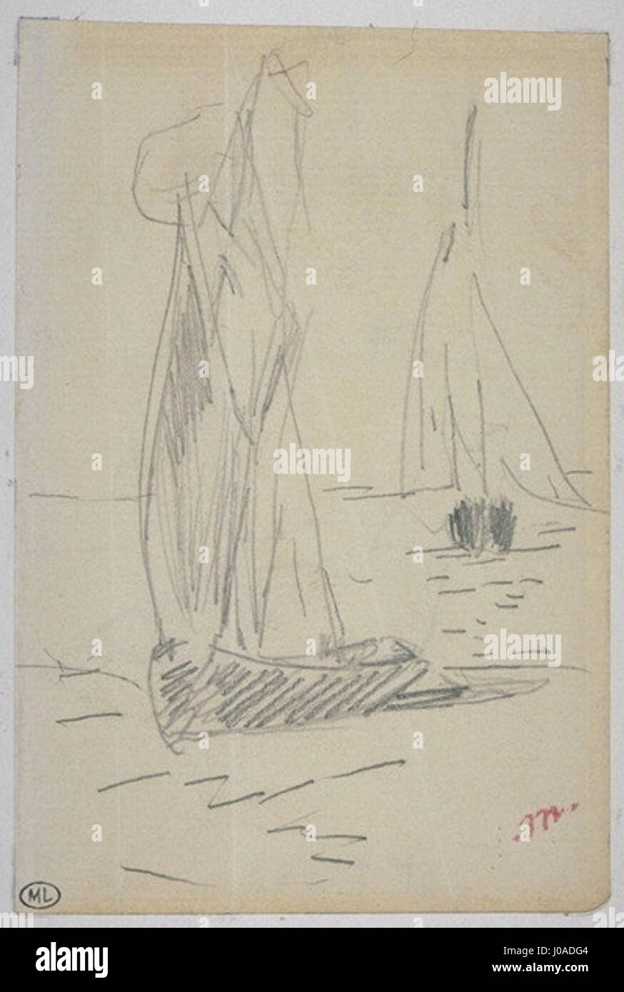 Édouard Manet’s ‘Deux voiliers en mer’ (Two Sailboats at Sea) is a ...