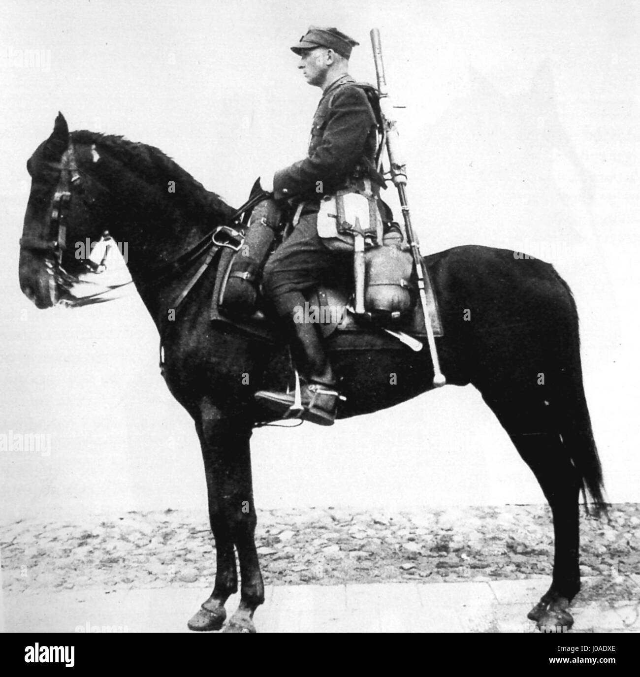 This image depicts a Polish uhlan soldier equipped with an anti-tank ...