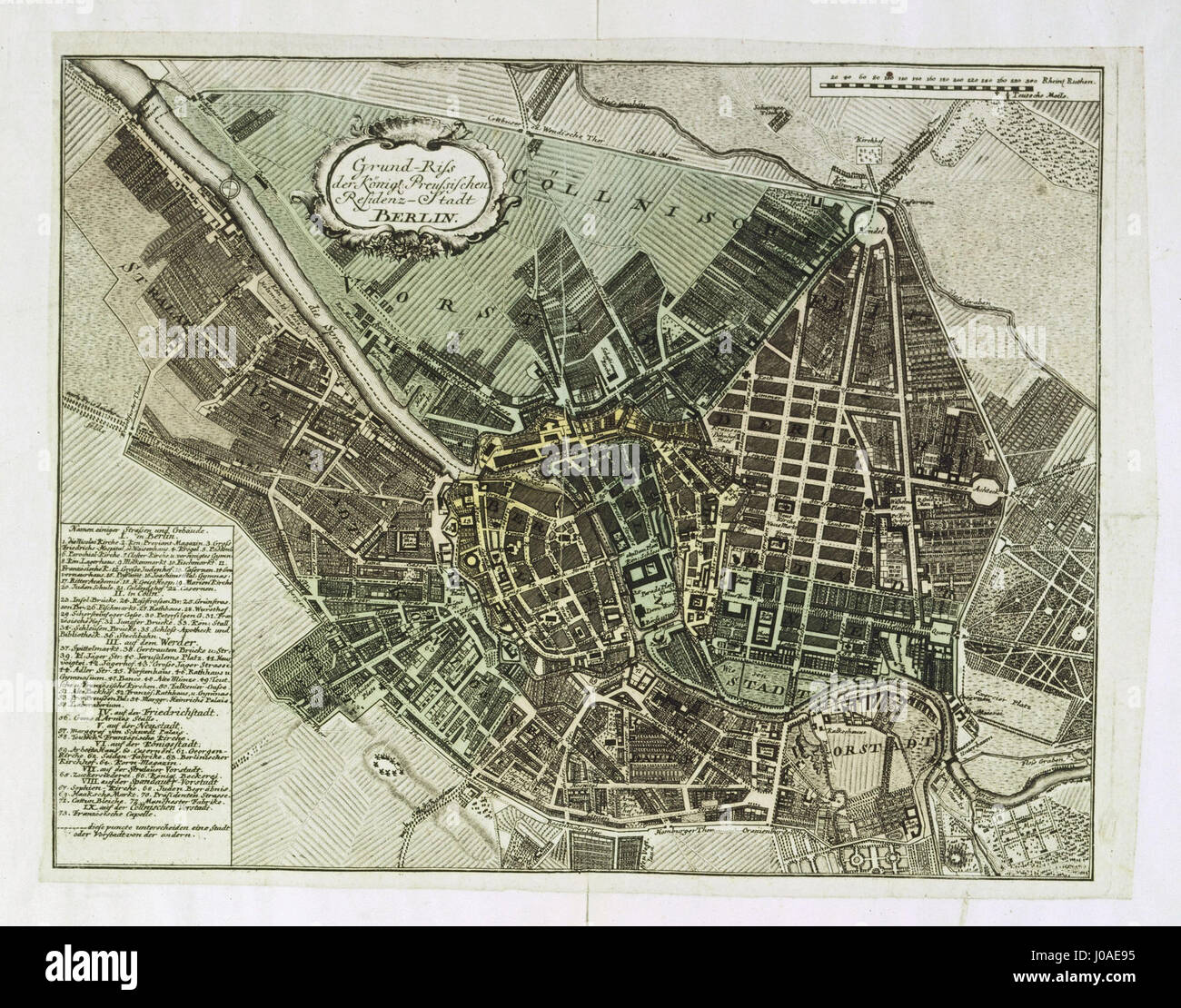This 1769 map by Nicolai Grund depicts the Royal Prussian Residence ...