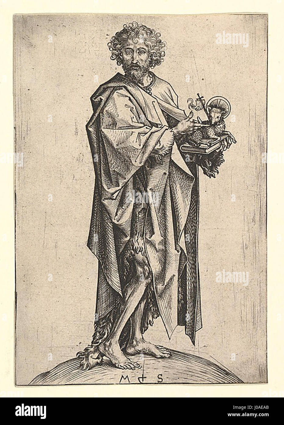 Martin Schongauer’s engraving 'Johannes der Täufer' (John the Baptist ...