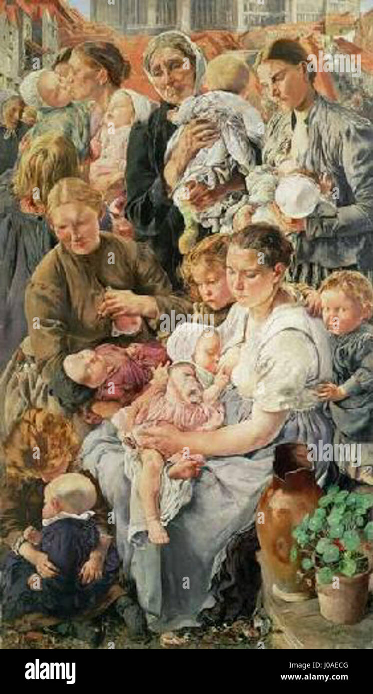 'The Women' is the right panel of Léon Frédéric's 1897 triptych 'The ...