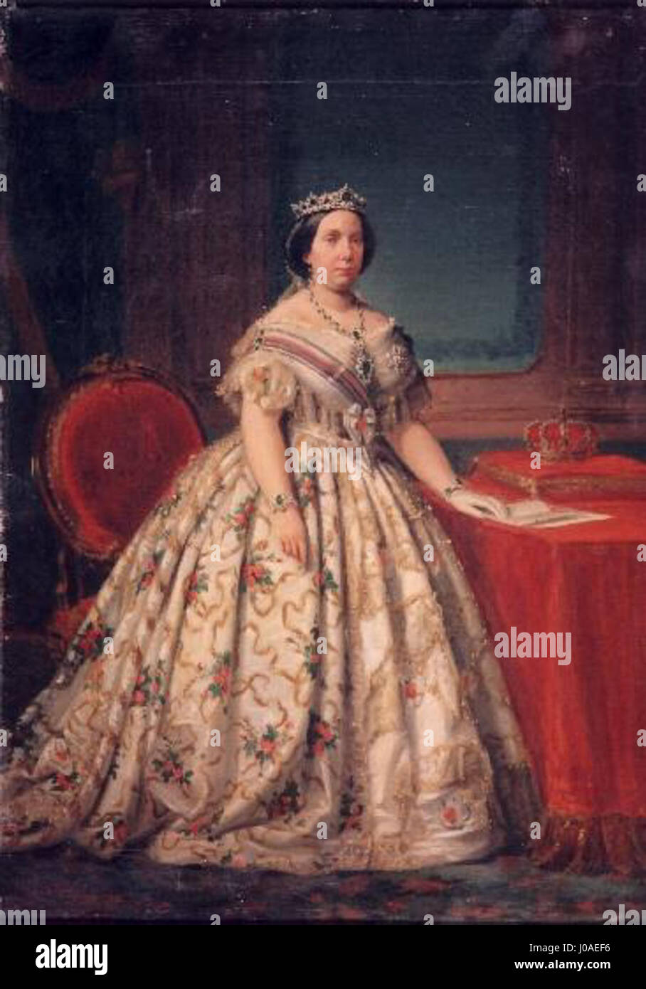 'Retrato de Isabel II' is an anonymous portrait of Queen Isabel II of ...