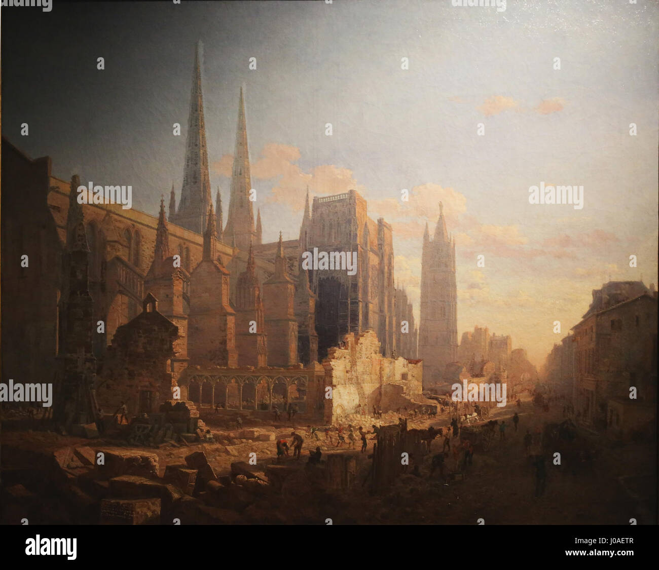 The painting 'Dégagement de la Cathédrale St-André' by Léon Drouyn ...